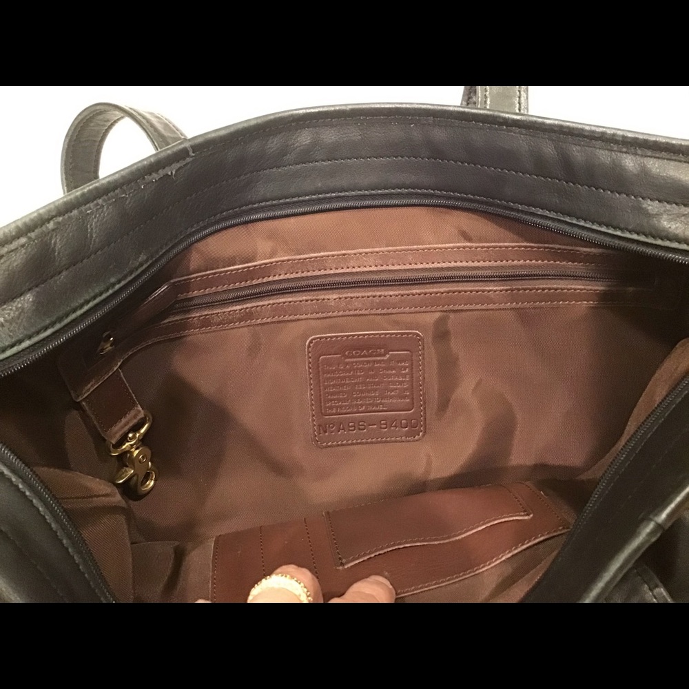 Vintage Coach Legacy Black Leather Huge Tote - Gem